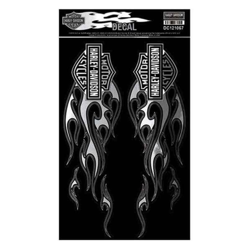 Chrome Flaming Bar & Shield Logo Decals | Harley-Davidson® Online
