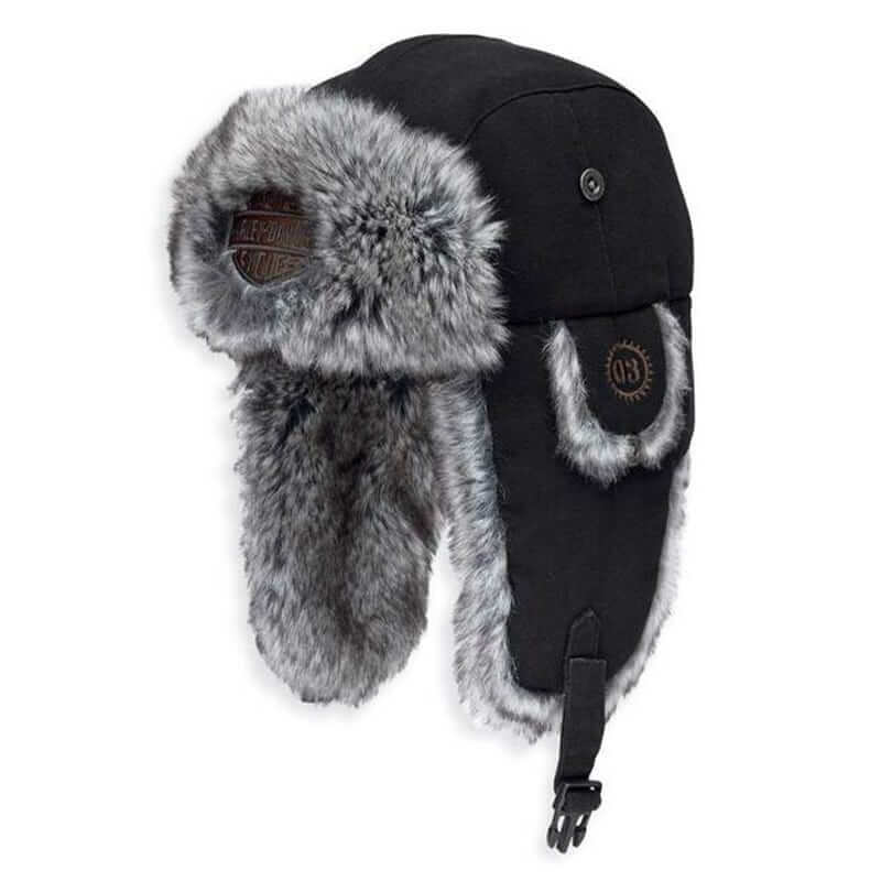 Men’s Circle 03 Aviator Winter Cap w/ Fur Trim | Harley-Davidson® Online