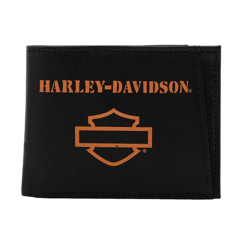 Men’s Prestige B&S Bi-Fold Leather Wallet | Harley-Davidson® Online