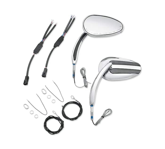 Chrome Mirrors with Auxiliary Running Light and Directional Indicator ...