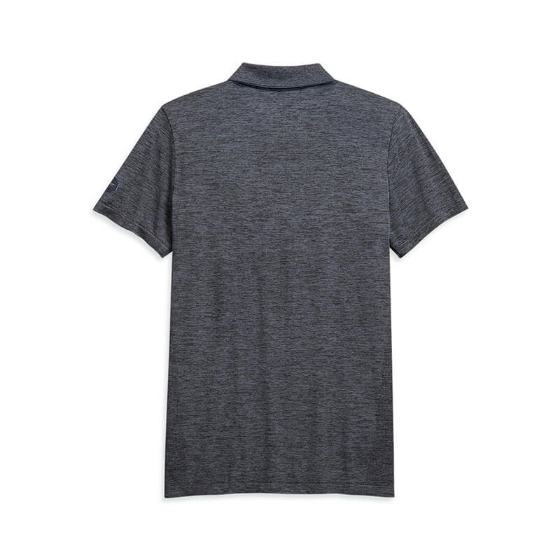 Men’s Nearly Seamless Jacquard Slim Fit Polo, Dark Grey | Harley ...