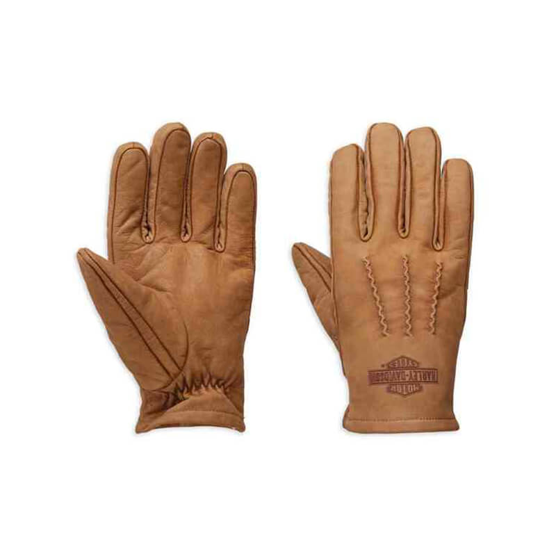 Men’s Peshtigo Full-Finger Leather Gloves, Tan | Harley-Davidson® Online