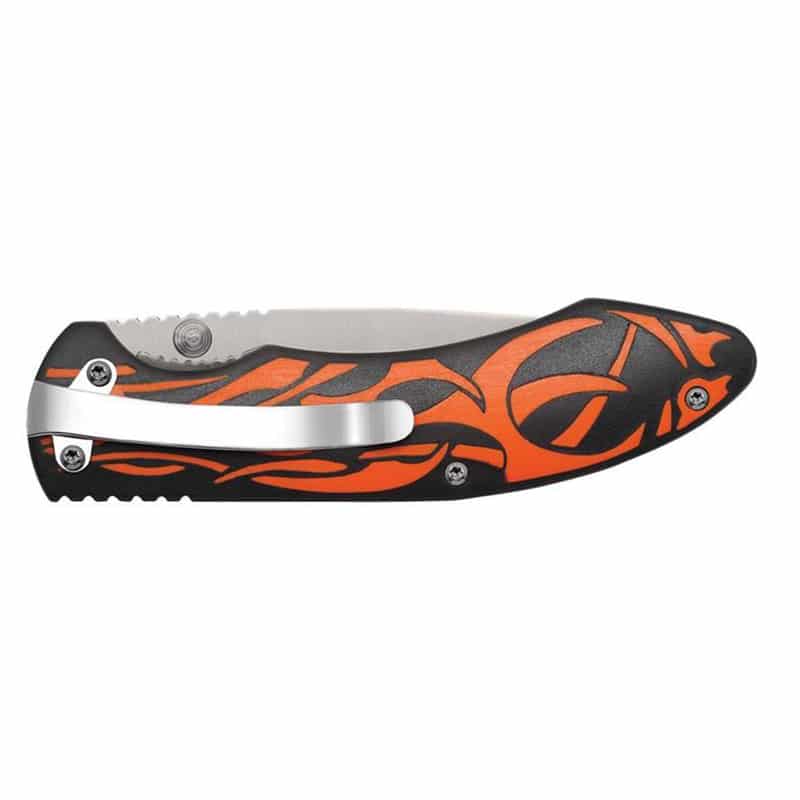 Tec-X Harley-Davidson TF-1 Linerlock Knife Black/Orange TPE | Harley ...