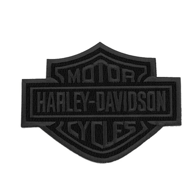 4 inch Embroidered Black Bar & Shield Logo Emblem Sew-On Patch | Harley ...