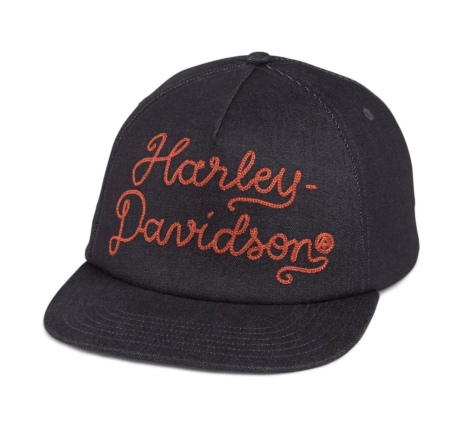 Men’s Denim Cursive Logo Adjustable Baseball Cap | Harley-Davidson® Online