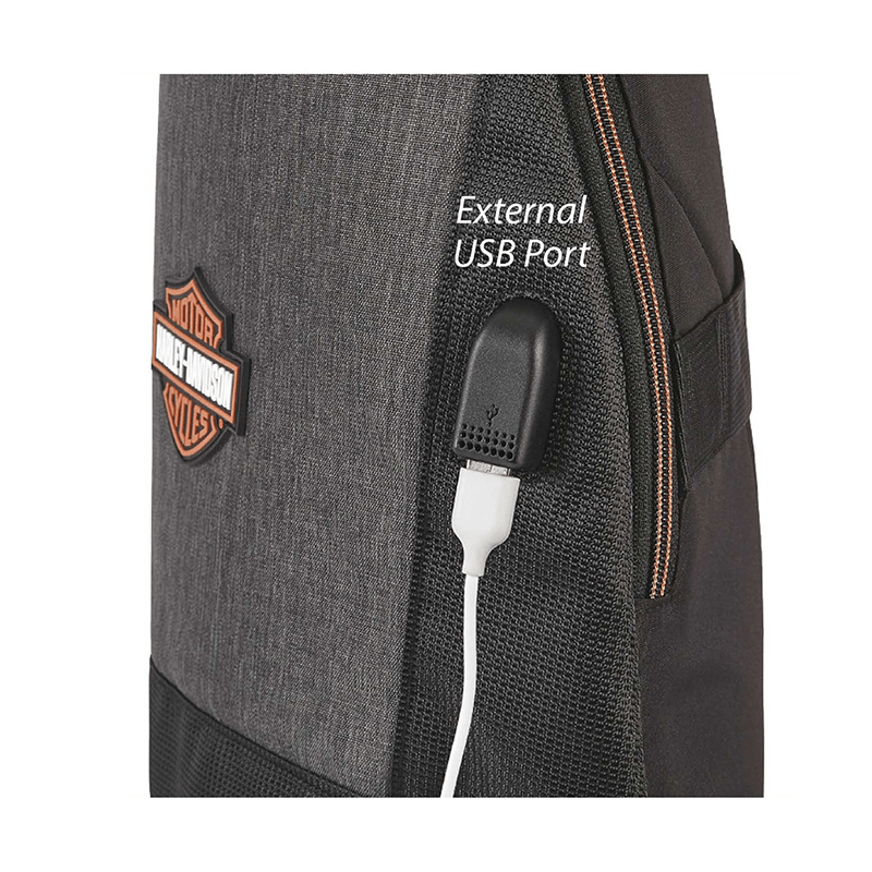 Harley-Davidson® Bar & Shield Deluxe USB Travel Sling Backpack ...