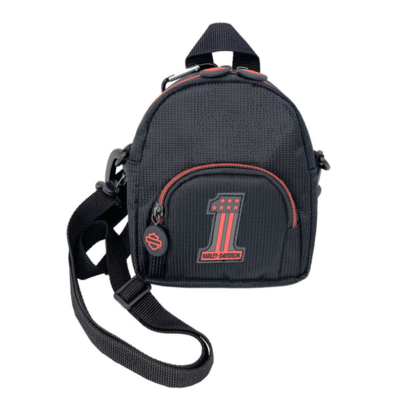 Deluxe Mini-Me Small Backpack, Rubberized #1 Logo – Black | Harley ...