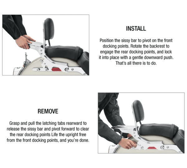 HoldFast Sissy Bar Upright – Short – Gloss Black | Harley-Davidson® Online