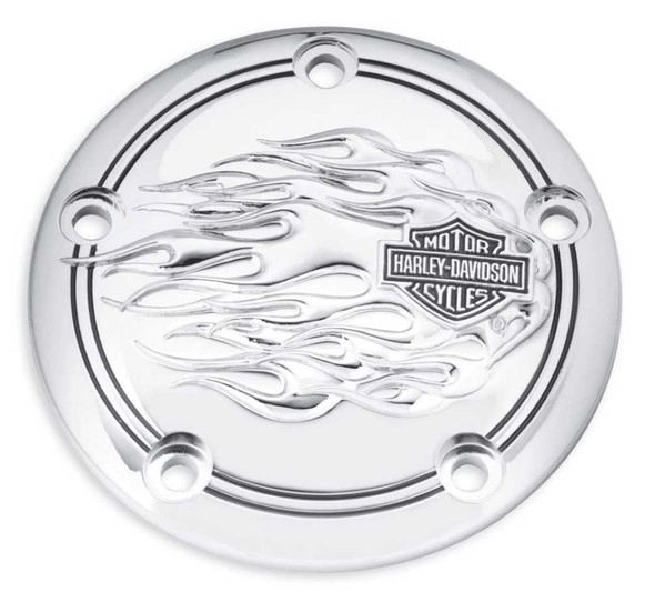 Bar & Shield Flames Timer Cover, Fits Twin-Cam Model | Harley-Davidson ...
