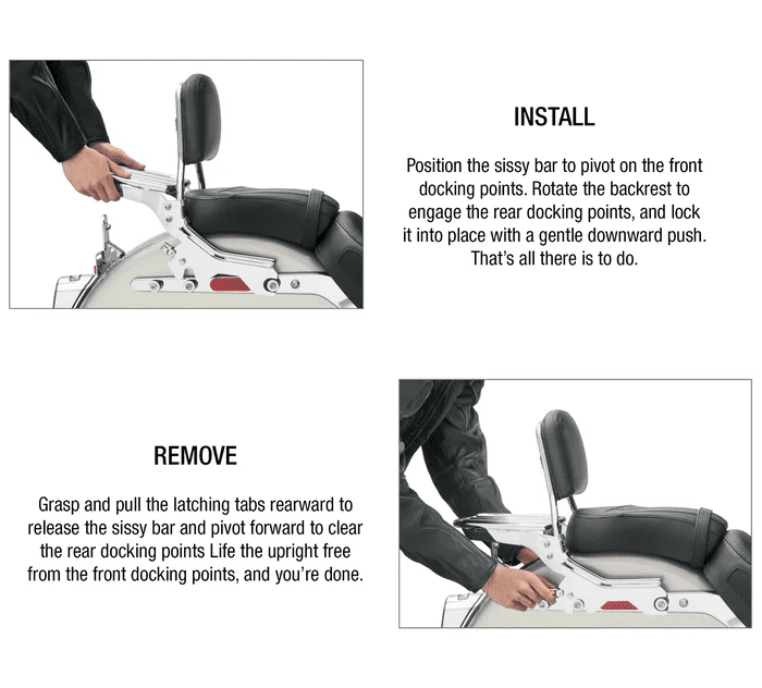 HoldFast Sissy Bar Upright - Short - Gloss Black - Harley-Davidson® Online