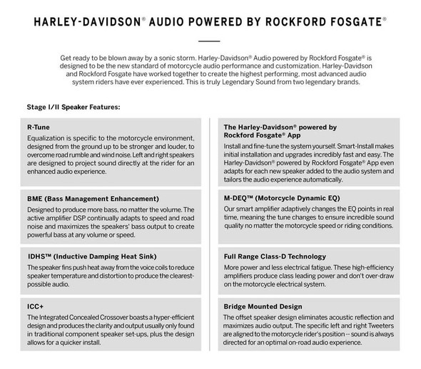Audio Powered by Rockford Stage II Fairing Speakers | Harley-Davidson ...