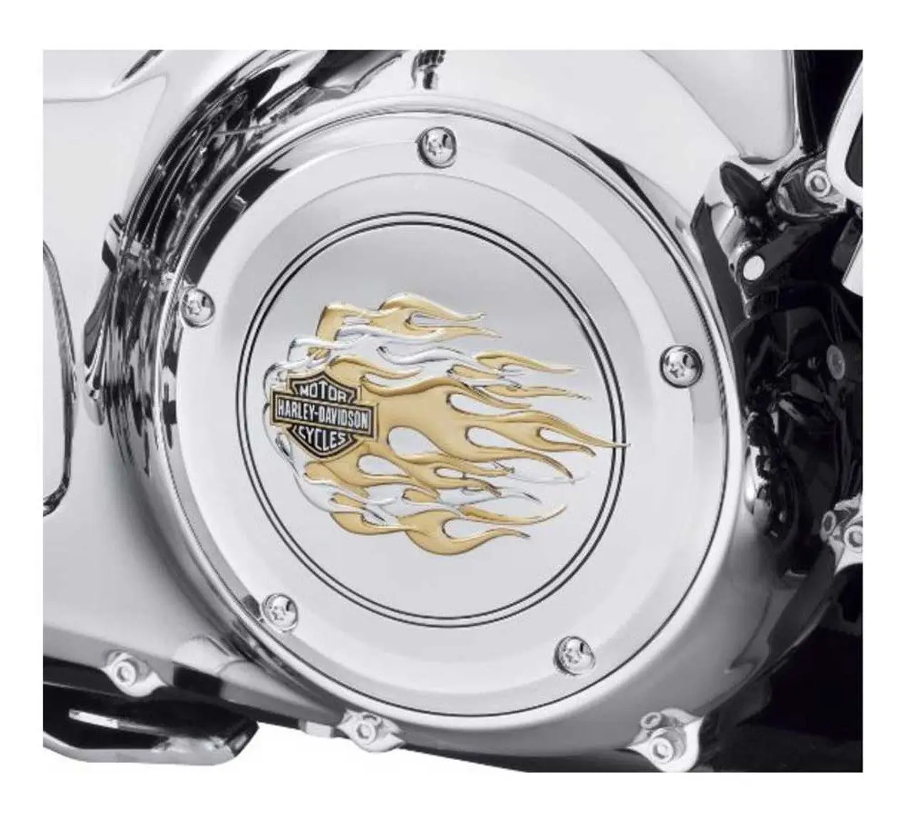 B&S Gold Flames Derby Cover, Fit Touring & Trike Models | Harley ...