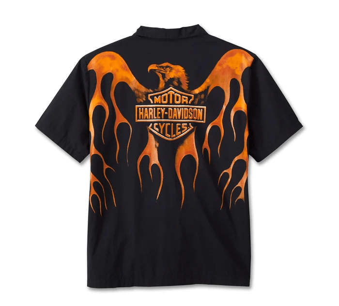 Men’s Burning Eagle Short Sleeve Shirt | Harley-Davidson® Online
