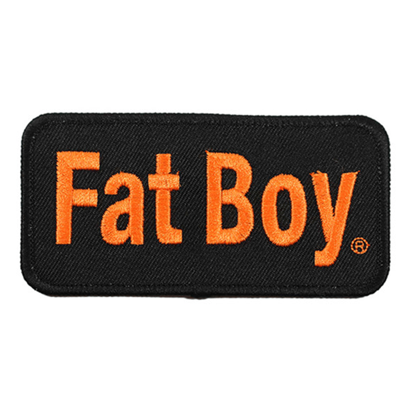 Harley-Davidson® 4 in. Embroidered Fat Boy Emblem Sew-On Patch – Black ...