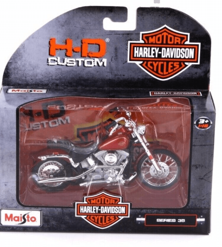 Maisto 1:18 Harley-Davidson 1984 FXST SOFTAIL Red Diecast Model Series ...