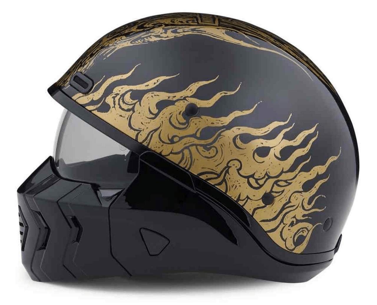 Harley-Davidson® Men’s Goldusa 3-IN-1 X07 Half Helmet, Gloss Black ...